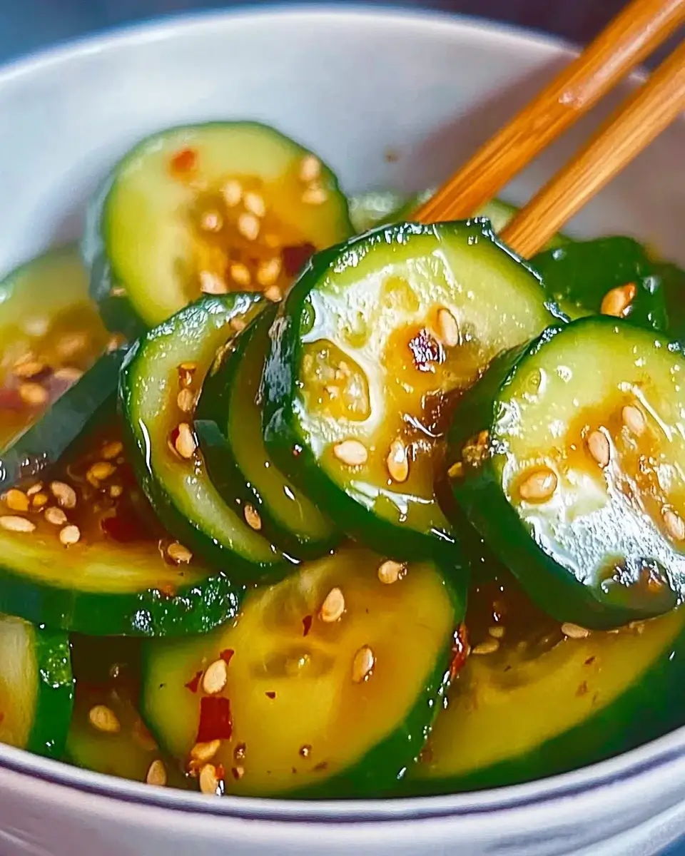 Crispy Asian Cucumber Salad is a refreshing delight! - FoodNFoodie