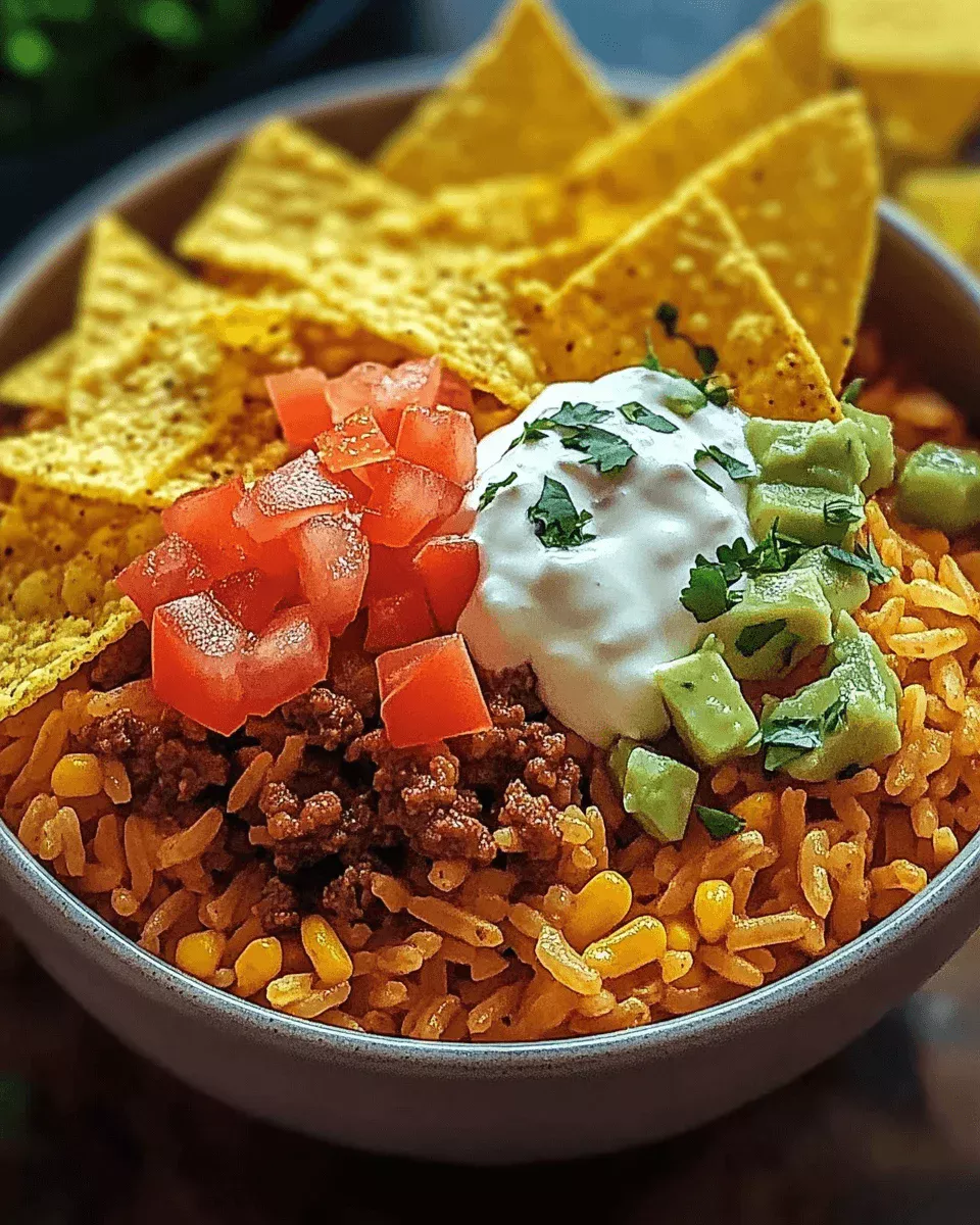 Taco Rice Bowl with Doritos: A Crunchy Delight Awaits! - FoodNFoodie