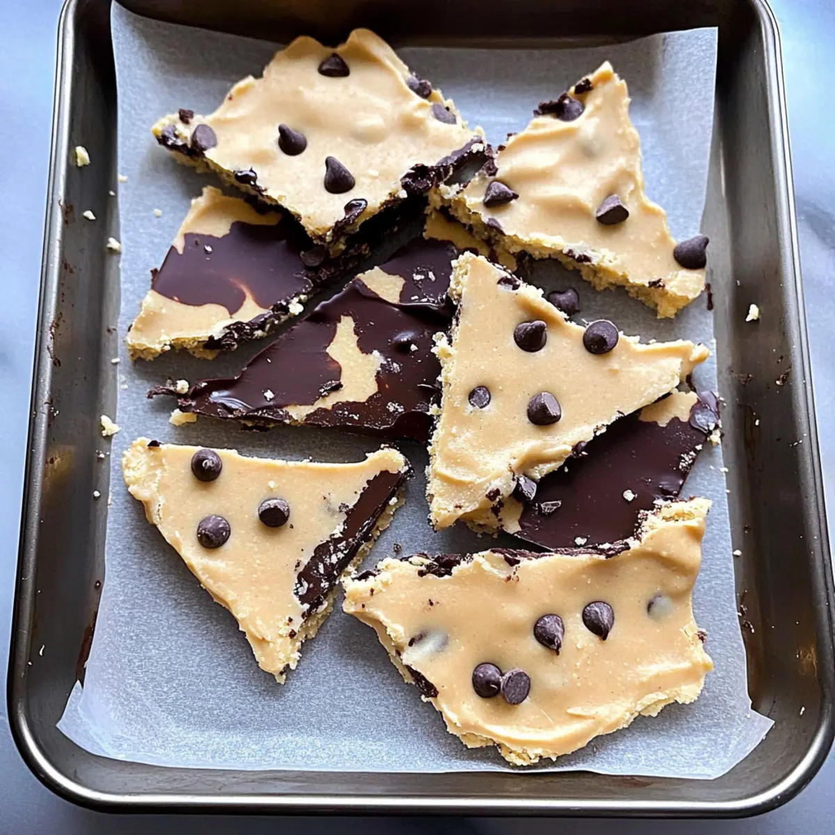 Irresistible Chocolate Chip Cookie Dough Bark That's Guilt-Free